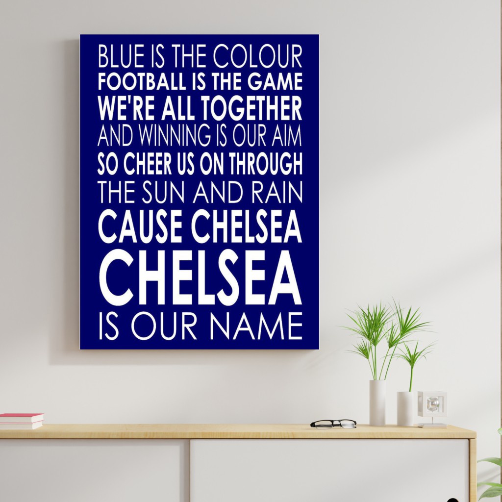 Jual Poster Kayu "Chelsea Chants" Ukuran 20Cm x 30Cm | Shopee Indonesia