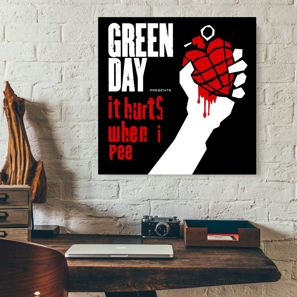 Jual Poster Kayu "American Idiot by Green Day" Ukuran 30Cm x 30Cm ...