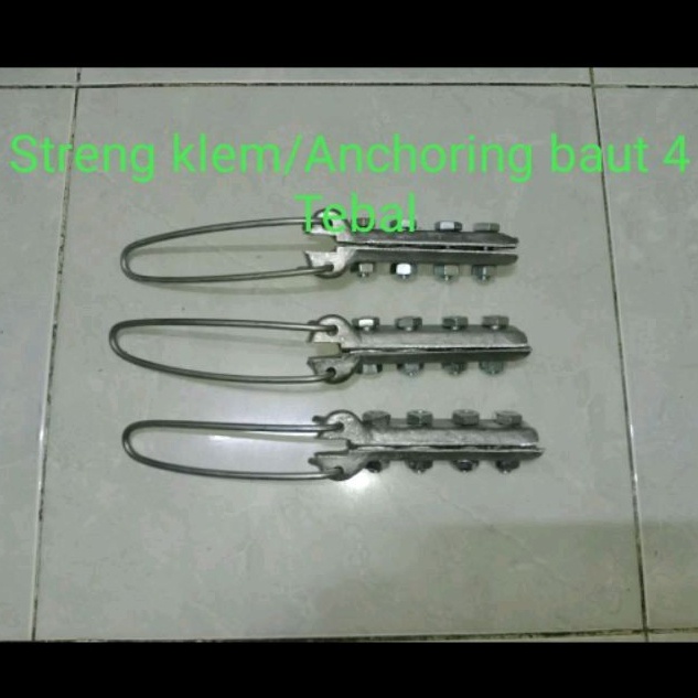 Jual Stok banyak strain clamp/anchoring/strengklem baut 4 kawat 5mm g ...