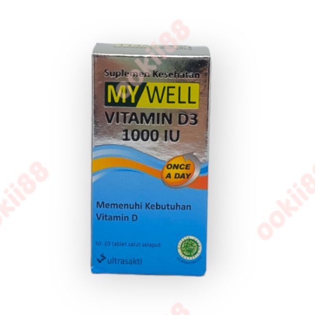Jual My Well Vitamin Vit D3 1000 iu Vit D isi 20 tablet | Shopee Indonesia