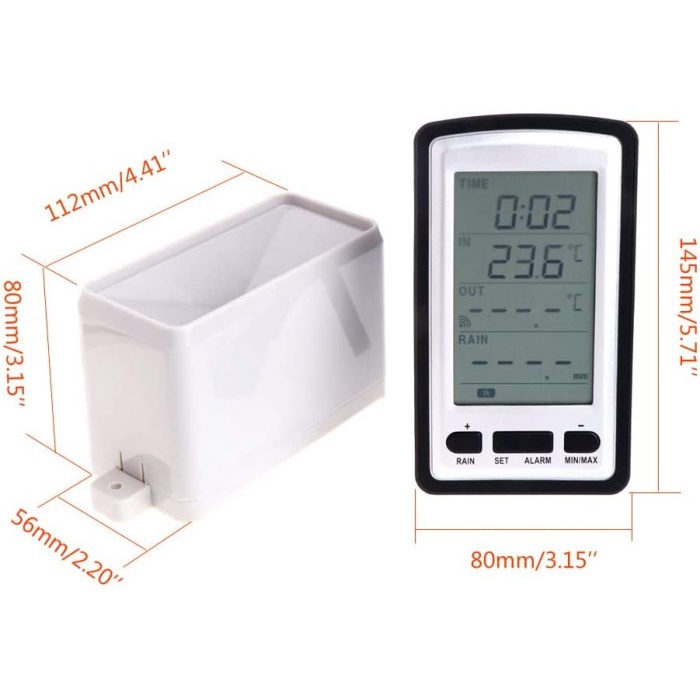 Jual Rain Gauge Ukur Curah Hujan Wireless Rainfall Meter Tester Monitor ...