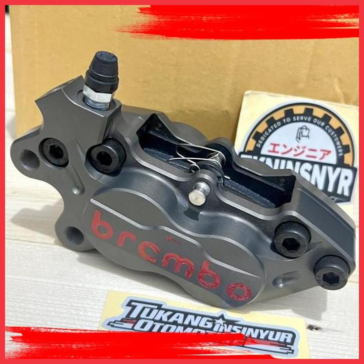Jual (TKN) KALIPER BREMBO 4 PISTON KIRI BILLET GRADE A100 THAILAND UNIVERSAL | Shopee Indonesia
