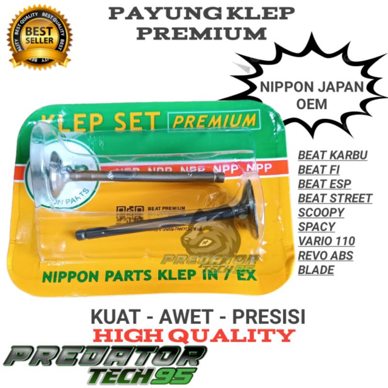 Jual Klep Payung klep set PREMIUM NPP valve in ex Honda Beat Karbu Fi Esp Street Scoopy Spacy ...