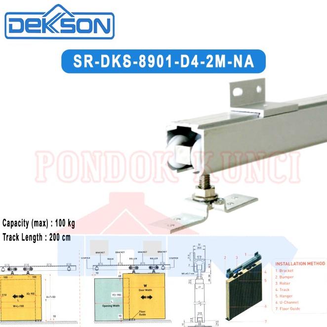 Jual Rel Sliding Dekson Pintu Aluminium Kayu Besi Dekkson 8901 D4 2 ...