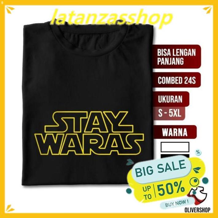 Jual BAJU KAOS PLESETAN STAY WARAS - PARODI MEREK BRAND LOGO TULISAN ...
