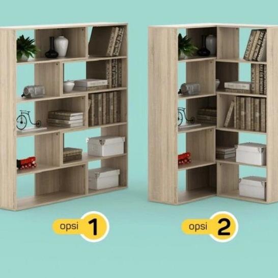 Jual Twin BC 5 Rak Buku / Lemari Pajangan / Sekat Ruangan /Penyekat ...