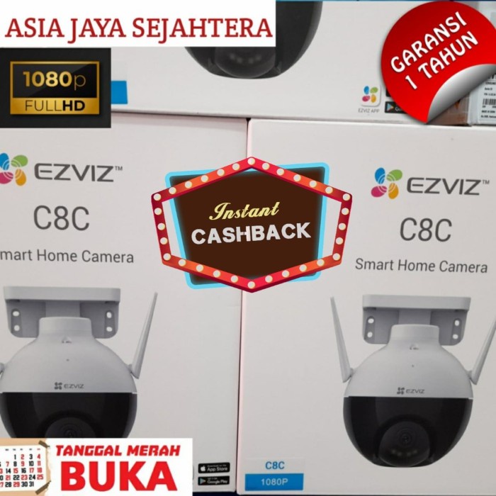 Jual cctv ezviz c8c 1080p / wifi camera / smart camera / ip camera ...