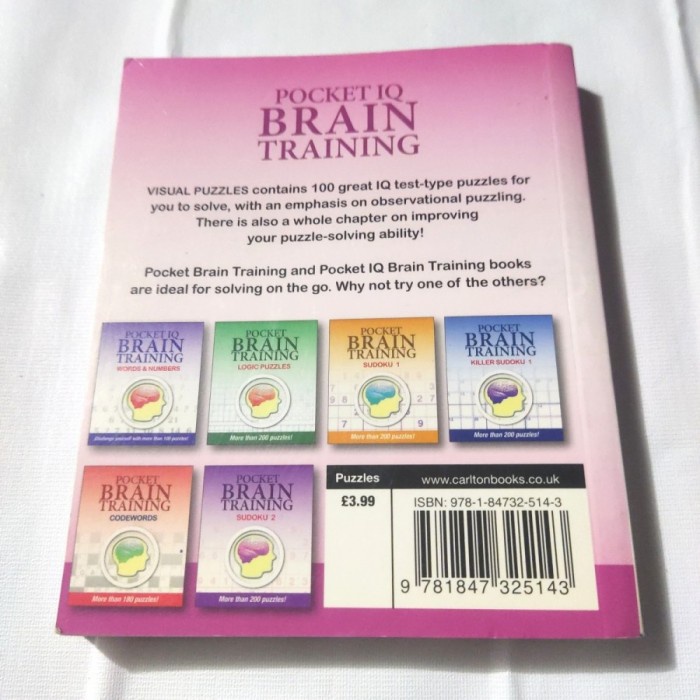 Jual HOT SALE!!! POCKET IQ BRAIN TRAINING VISUAL PUZZLES CHALLENGE IQ ...