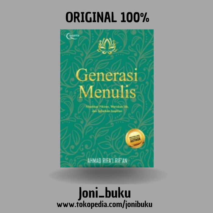 Jual BUKU GENERASI EMAS/ MANDIRI/ PRODUKTIF/ OPTIMIS/ MENULIS - AHMAD ...
