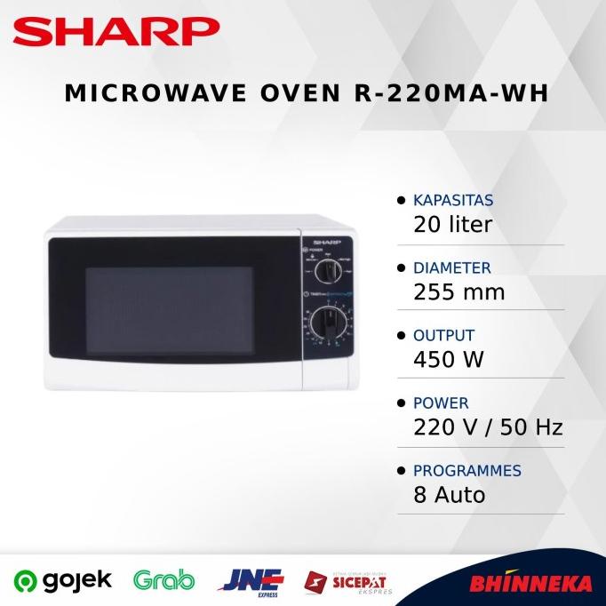 Jual SHARP Microwave Oven R-220MA-WH | Shopee Indonesia