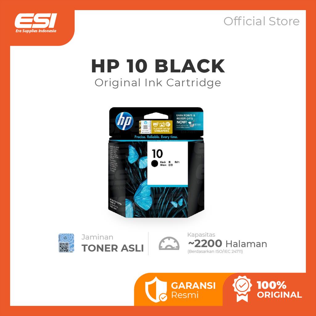 Jual HP 10 Black Original Ink Cartridge (C4844A) | Shopee Indonesia