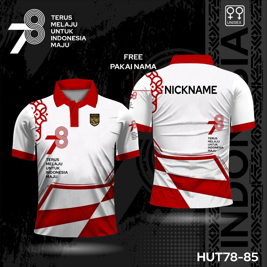 Jual I9P JERSEY POLO HUT KEMERDEKAAN RI KE 78 BAJU 17AN KAOS DIRGAHAYU INDONESIA 2023 CJ2 ...
