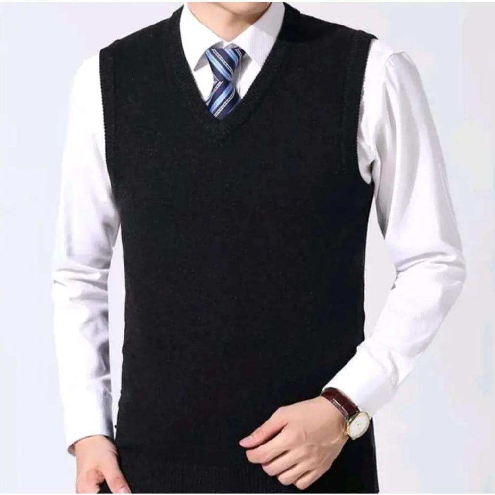 Jual New Rompi Rajut Pria Korean Style - Rompi Rajut Polos - Vest Knit ...