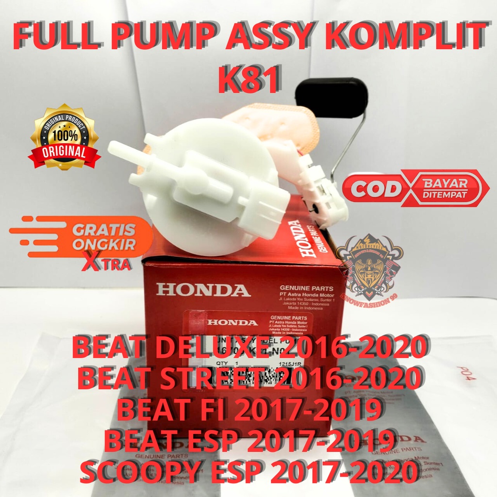 Jual FUEL PUMP POMPA BENSIN ASLI ORIGINAL AHM K81 HONDA BEAT DELUXE ...