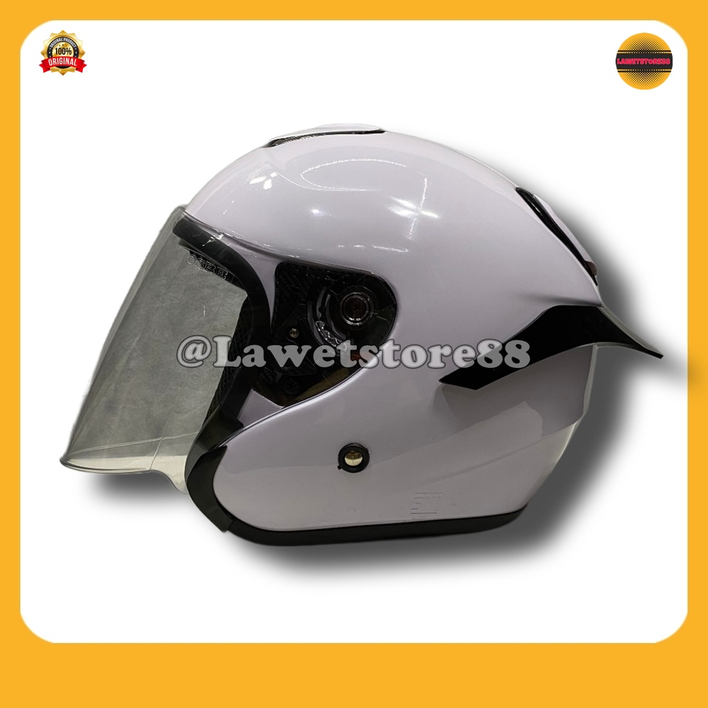 Jual Helm Sepeda Motor Half Face Priest Kyoto Solid Whitte Black Pink ...