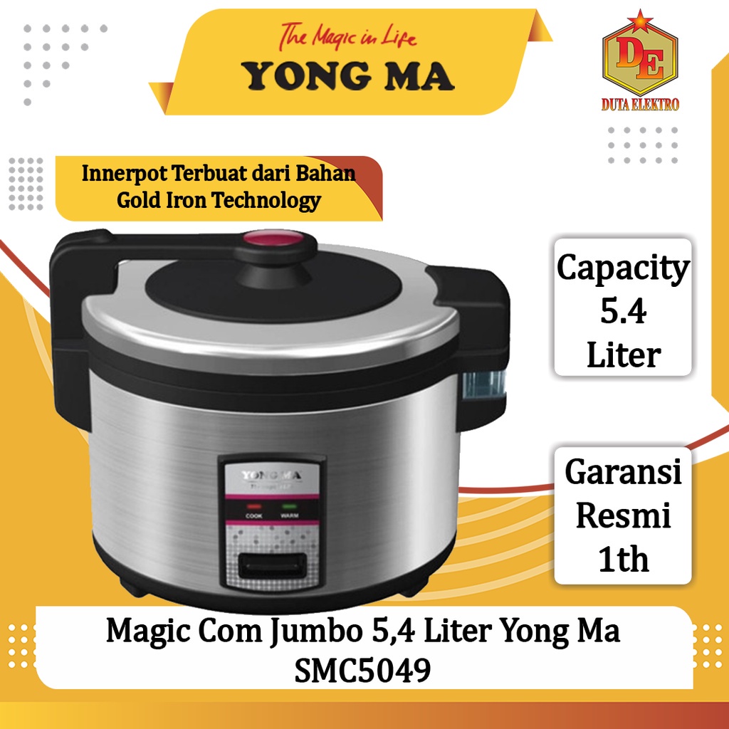 Jual Magic Com 5,4 Liter Yong Ma SMC 5049 Jumbo | Shopee Indonesia