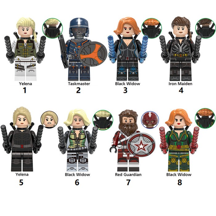 Jual Marvel Black Widow Yelena Red Guardian Taskmaster Minifigure Lego ...