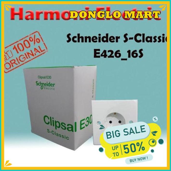 Jual STOP KONTAK CLIPSAL E426/16S STOP KONTAK SCHNEIDER S-CLASSIC ...