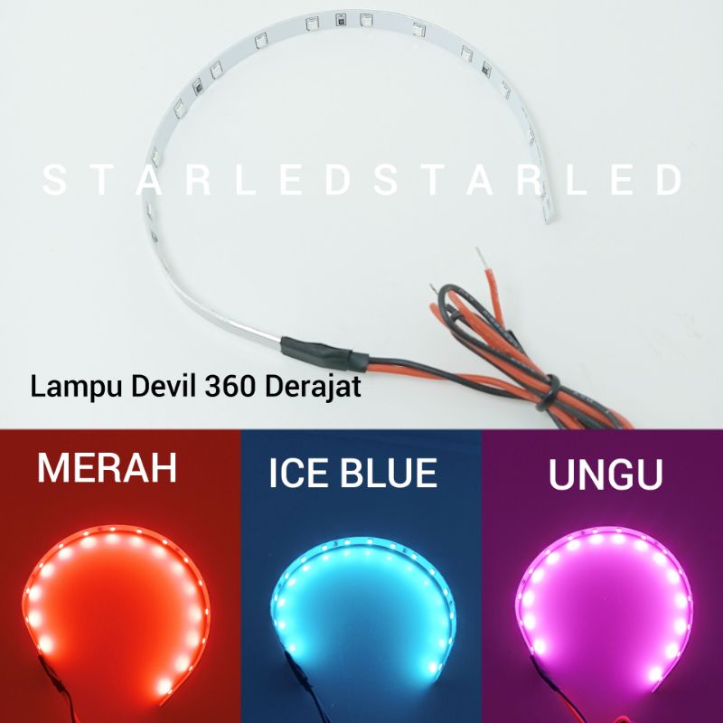Jual Lampu LED Devil Eye Demon Eye 360 Derajat DE Projektor HID Biled ...