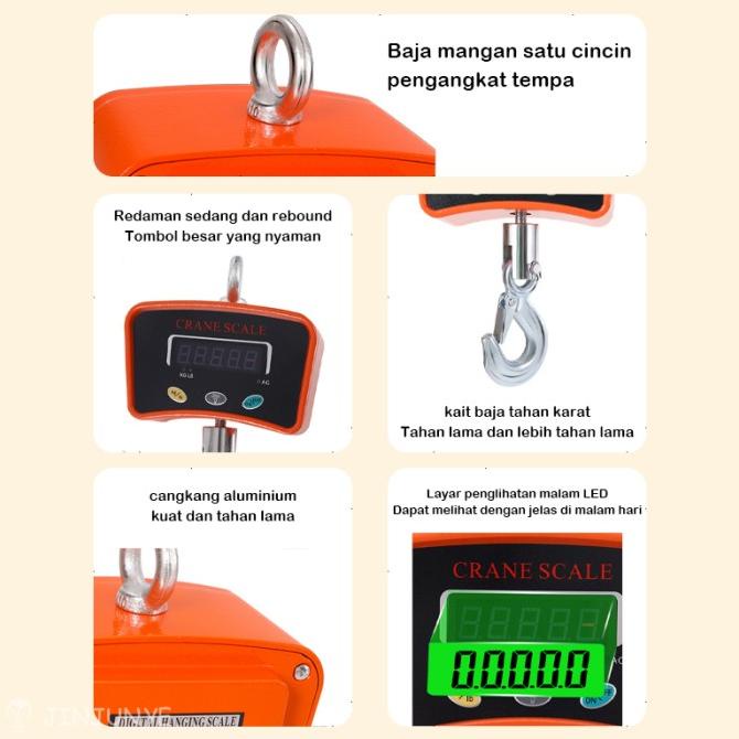 Jual Timbangan Gantung Elektronik Ocs 500 Kg Besi Digital Led Scale 500Kg | Shopee Indonesia