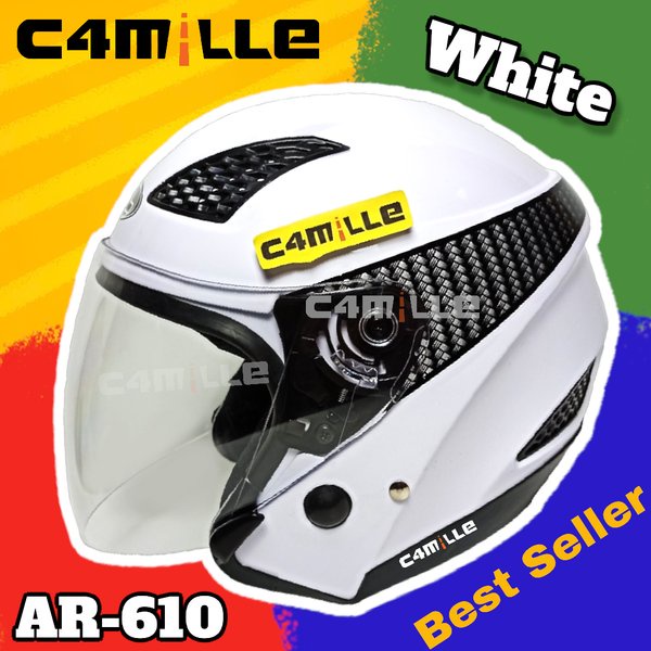 Jual Helm Arl Model Zeus Polos White Half Face | Shopee Indonesia