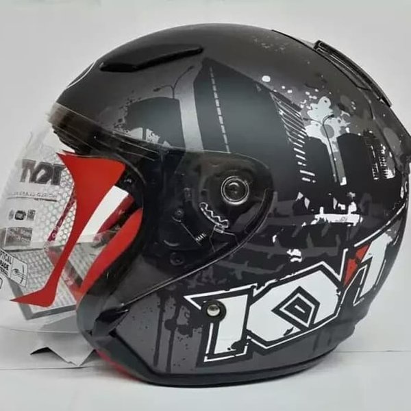 Jual Helm Kyt Dj Maru Motif 10 Djmaru Gun Metal Doft Black | Shopee Indonesia