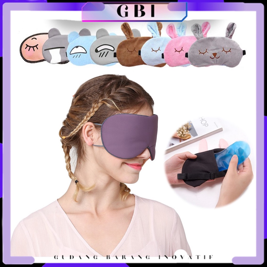 Jual GBI Penutup Mata Karakter Lucu Sleep Mask Travel Cooling Gel Adem ...