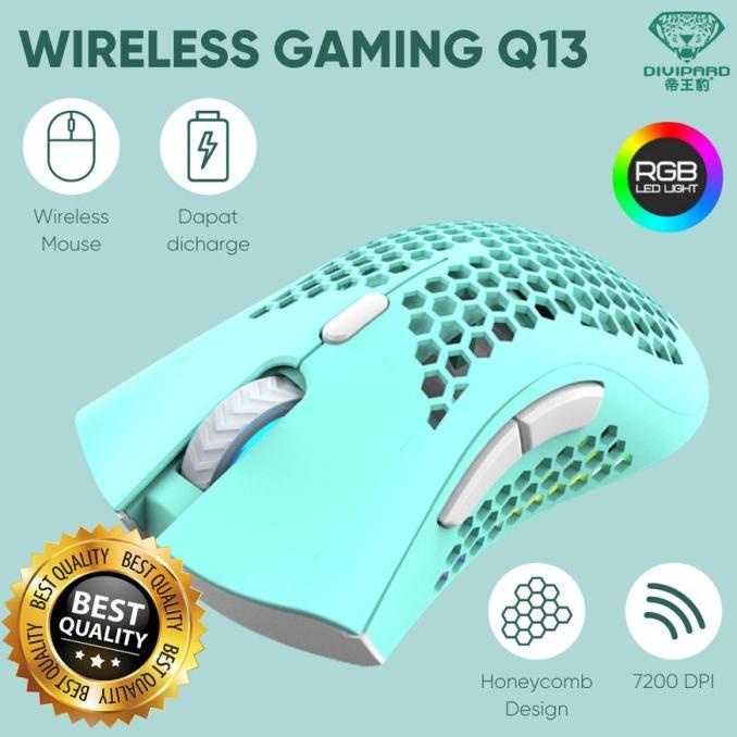 Jual Divipard Mouse Wireless Gaming Charging Honey Comb Q13 Rgb Mode ...