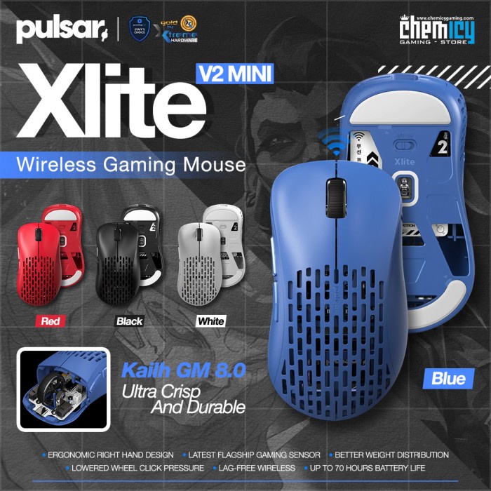 Jual Pulsar XLITE V2 Mini Wireless 55g Ultra-Lightweight Gaming Mouse ...