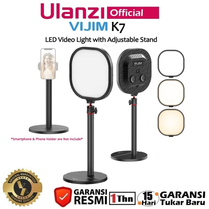 Jual Quality Best Ulanzi Vijim K7 Led Video Light With Adjustable Table Stand | Shopee Indonesia
