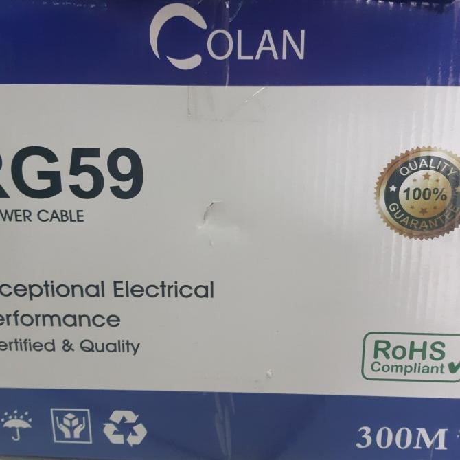 Jual Kabel Coaxial RG59 + Power DC CCTV Colan Cable High Quality - 300M | Shopee Indonesia