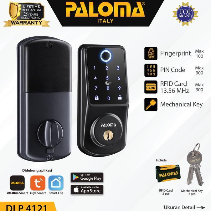 Jual PALOMA DLP 4121 Digital Lock Smart Home Door Kunci Pintu Deadbolt ...