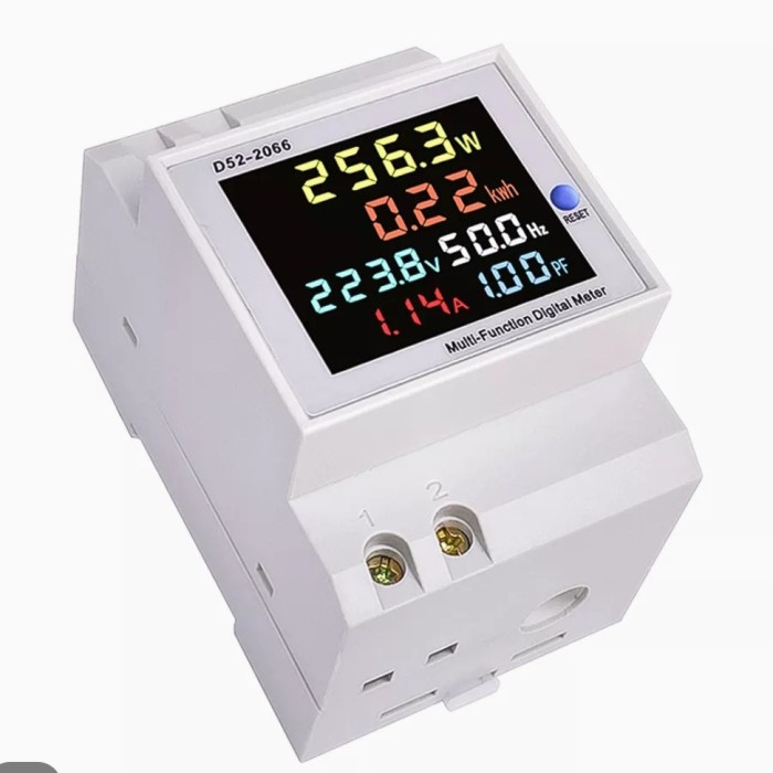 Jual MUST HAVE!! DINRAIL DIGITAL KWH METER 6 IN 1 AC 220-450V 100A ...