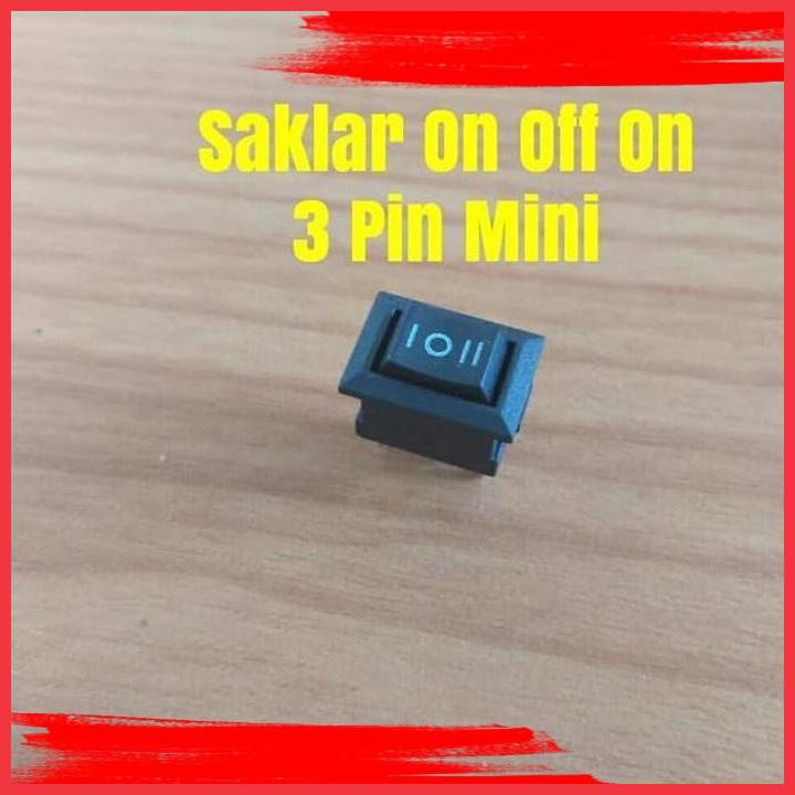 Jual (ALEF) SAKLAR DOUBLE 3 PIN KAKI ON OFF ON ROCKER SWITCH 3PIN MINI ...