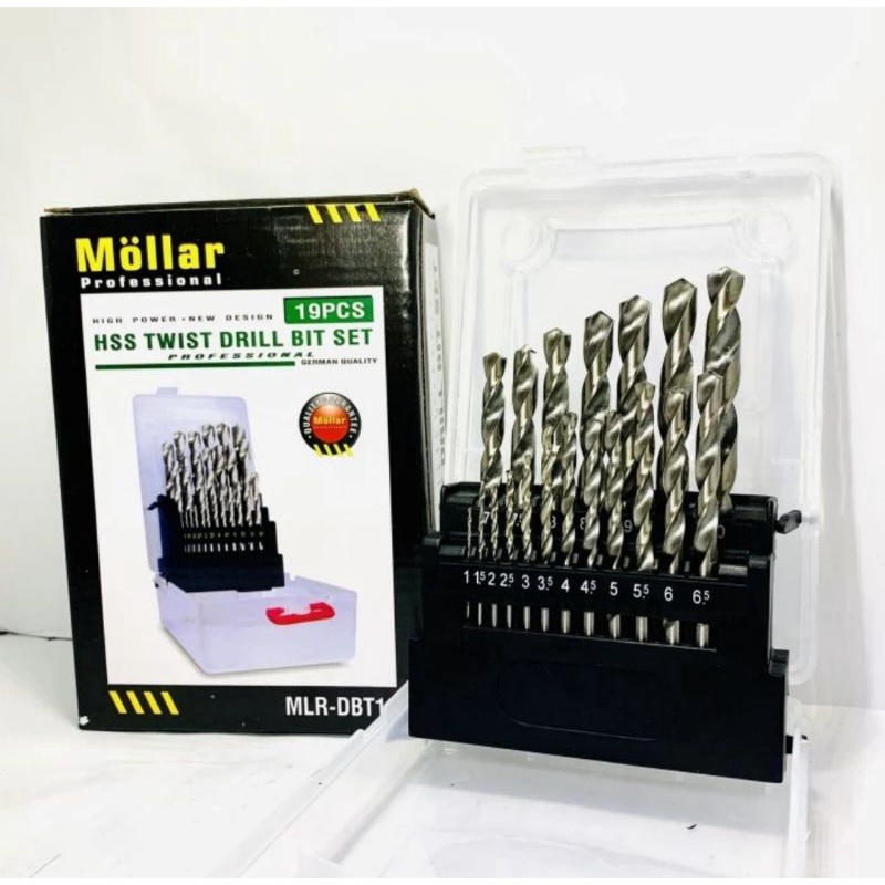 Jual Mata Bor Besi Set HSS Putih Box MOLLAR 19pcs Bor Besi Set | Shopee ...