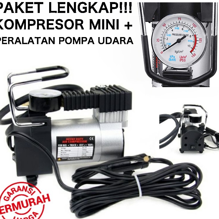 Jual Stok Banyak Paket Compressor Mini Listrik Portable pompa angin Ban ...