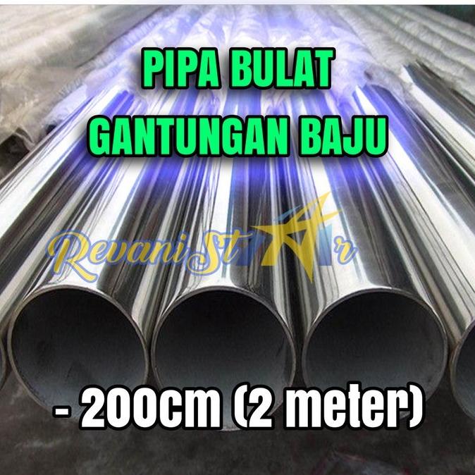 Jual Ukuran 2 meter Pipa besi bulat stainless gantungan baju display ...