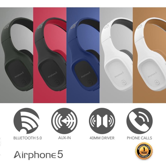 Jual SonicGear Airphone 5 (2019) Bluetooth Headphone | Shopee Indonesia