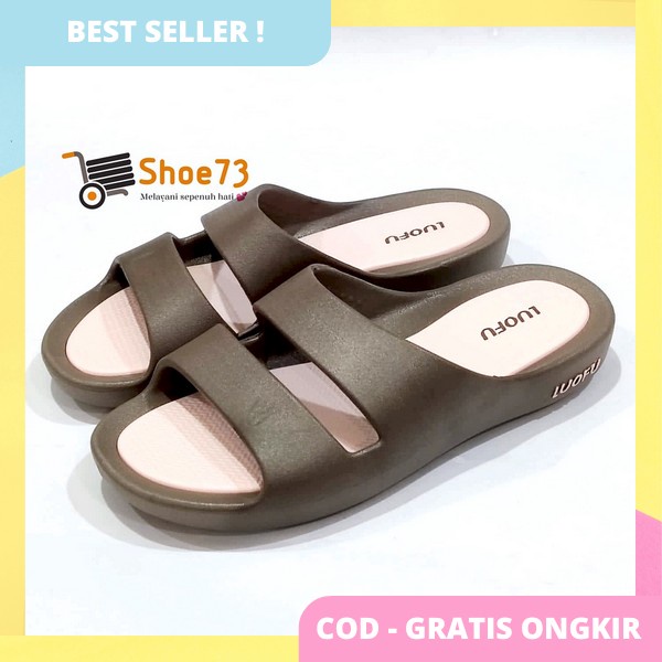 Jual Srndal Selop Size 36-40 Keren Tebal Slop Remaja Sandal Flat Murah ...