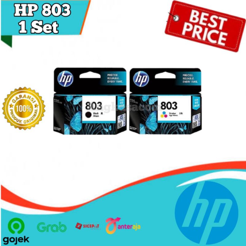 Jual Paket Tinta HP 803 Black Economy + Color 1 Set Original Ink ...