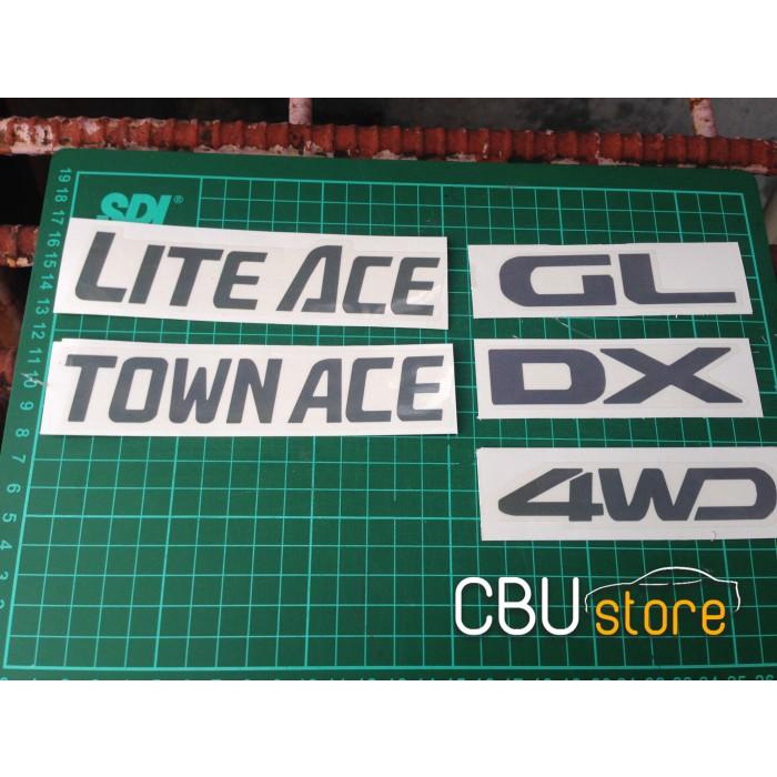 Jual Stiker Emblem Lite Ace Town Ace 4Wd Dx Gl Set Untuk Gran Max | Shopee Indonesia