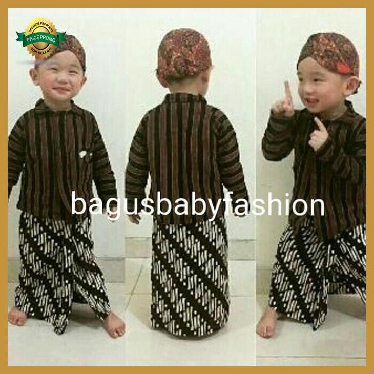 Jual BAJU ADAT TRADISIONAL JAWA SURJAN LURIK ANAK SATU SET BLANGKON & JARIK alvidnita_ | Shopee ...