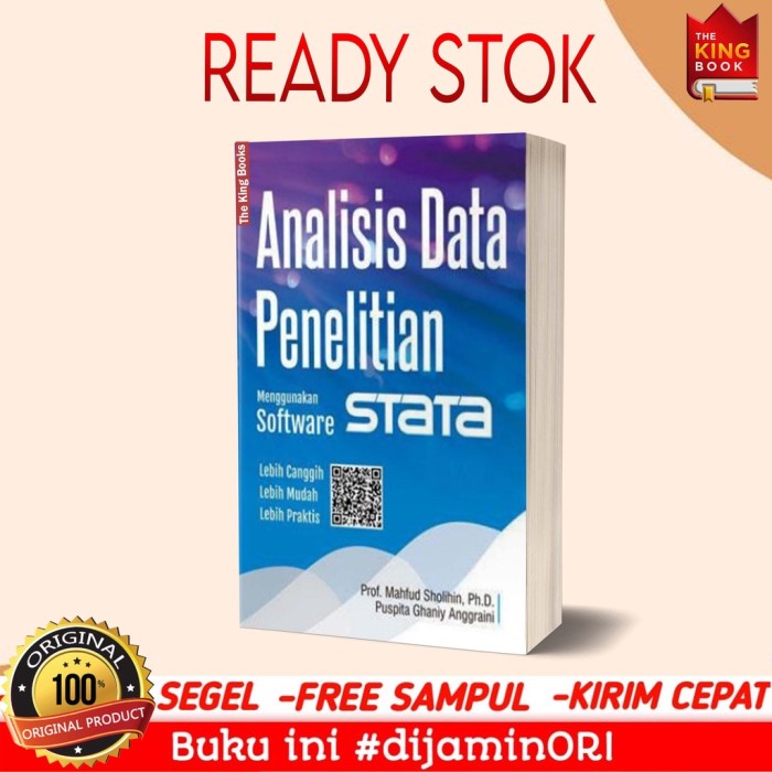 Jual Buku Analisis Data Penelitian Menggunakan Softwar3 Stata | Shopee Indonesia