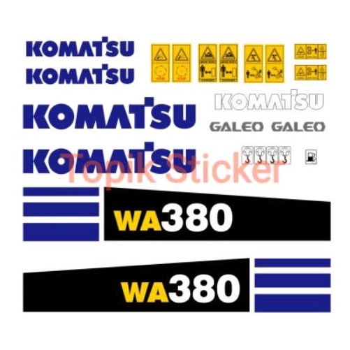 Jual Stiker Whell Loader KOMATSU WA380, Stiker Alat Berat | Shopee ...