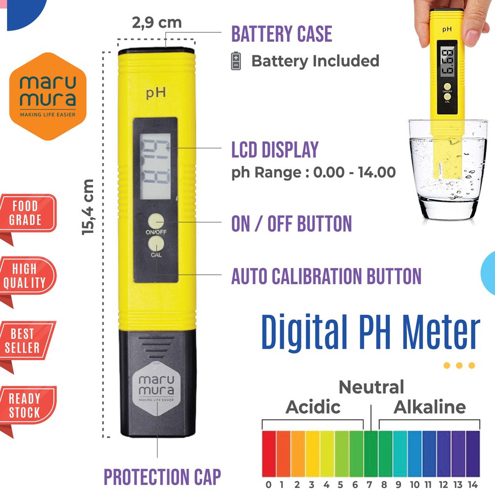 Jual Harga Murah!! Marumura PH Meter | PH Digital | Tester PH | Alat ...