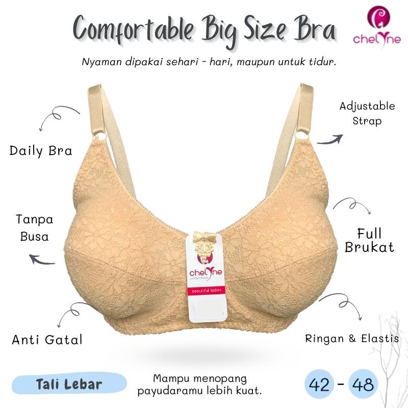 Jual Chelyne BH Wanita Full Brukat V963 Dengan Kawat / V964 Tanpa Kawat Tanpa Busa - Big Size ...
