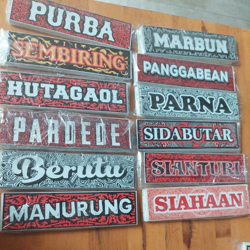 Jual Stiker Marga Batak (3pcs setiap pengiriman) | Shopee Indonesia
