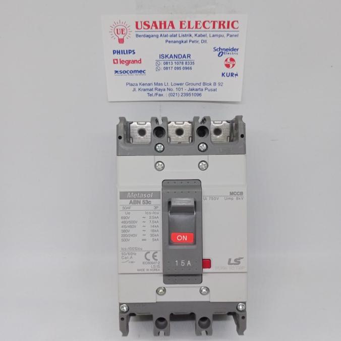 Jual Mccb Ls Metasol Abn 53C 3P 15A Original | Shopee Indonesia