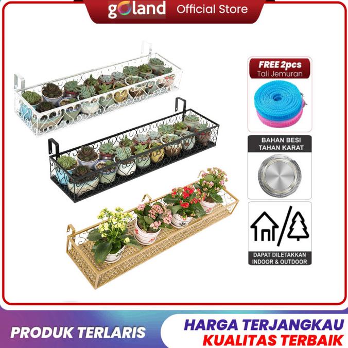 Jual Goland Railing iron frame Rak Gantung Rak Pot Tanaman Gantung ...
