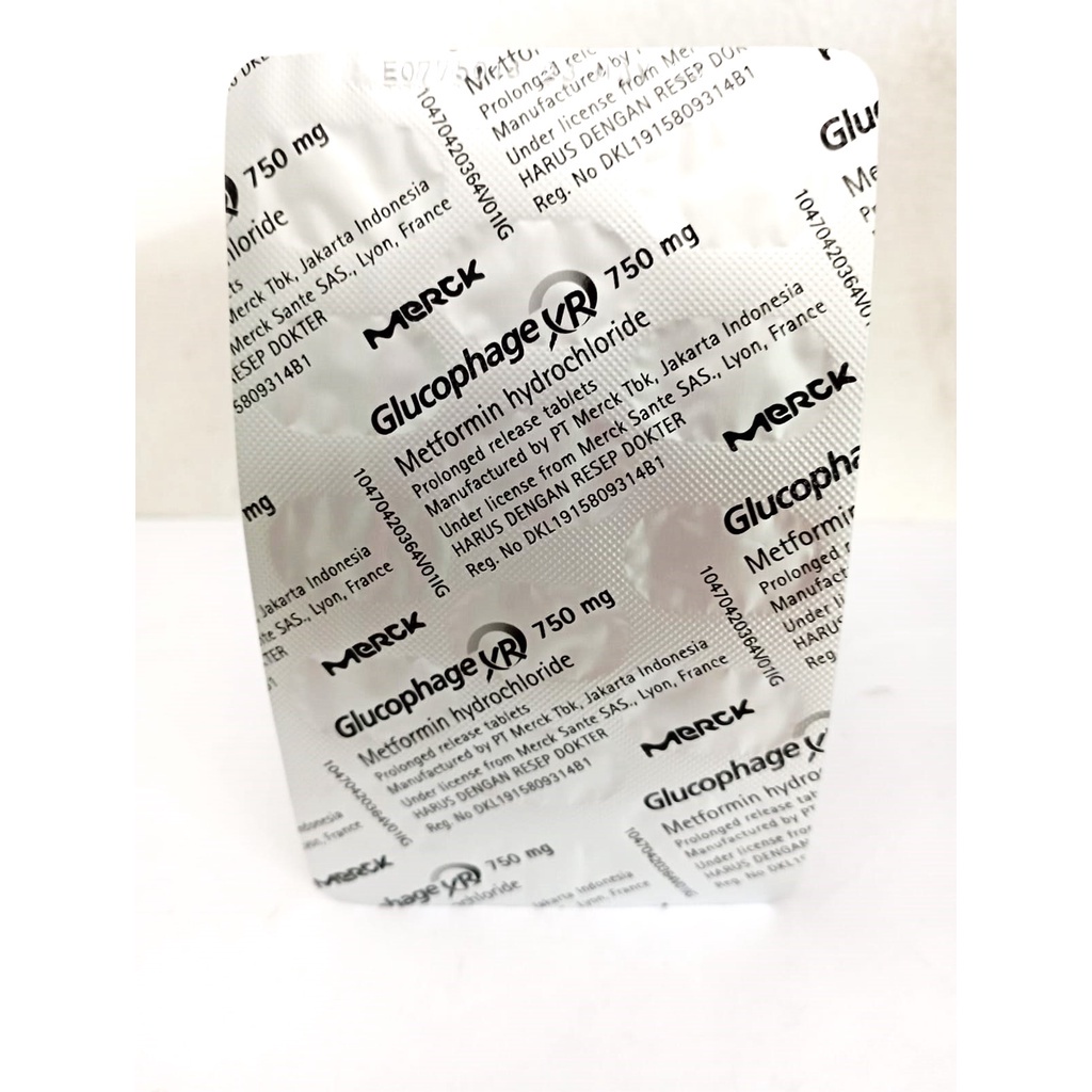 Jual GLUCOPHAGE XR 750MG 1 STRIP 15 TABLET | Shopee Indonesia